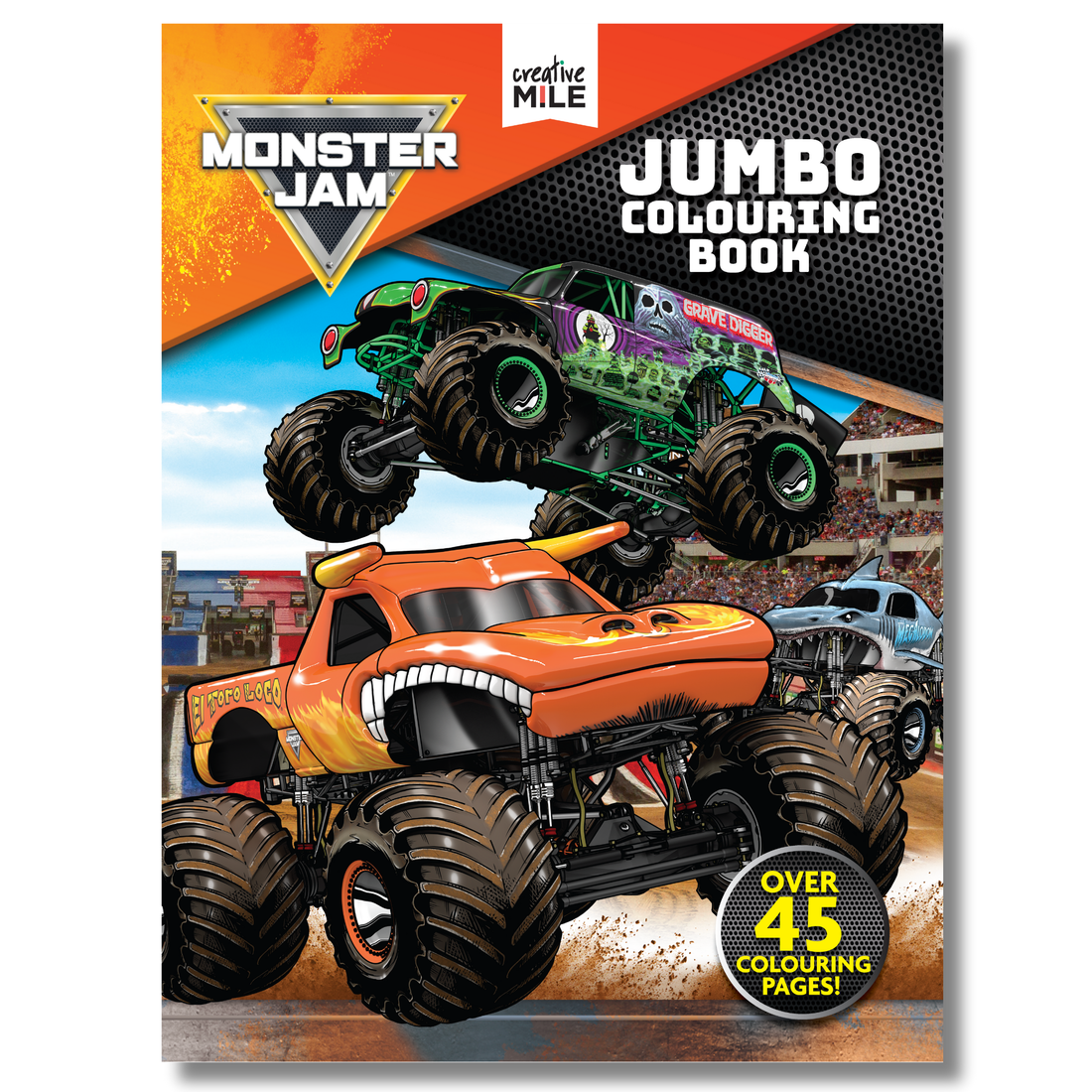 Monster Jam Jumbo Colouring Book – Five Mile Press